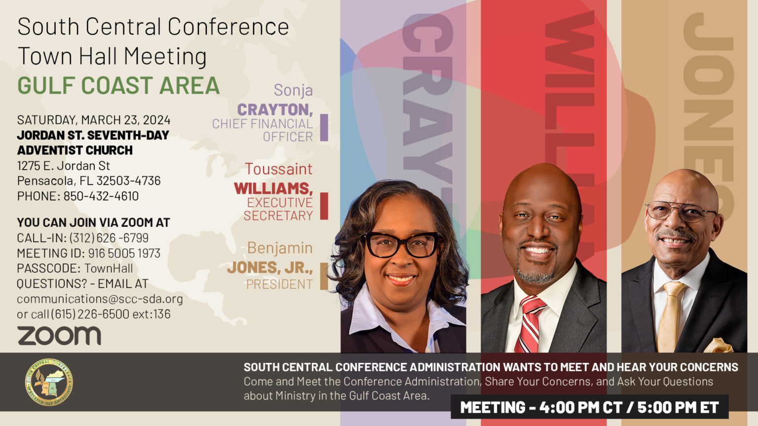 Town Hall Meetings – South Central Conference of Seventh-day Adventists