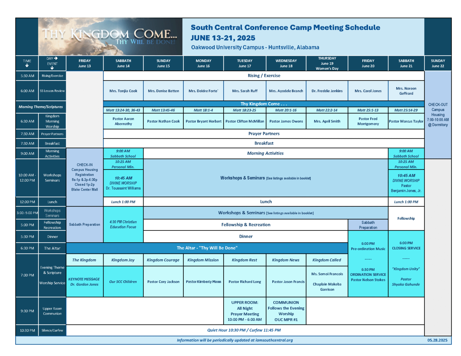 Camp Meeting 2025 – South Central Conference of Seventh-day Adventists